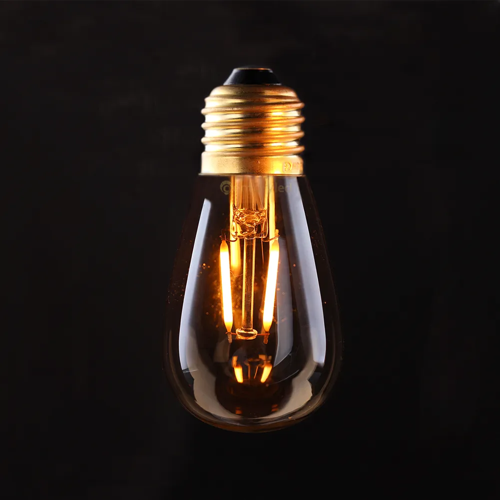 Amber Pendant Lamp, Edison Style LED Filament Bulb ST45 Amber Candle ...