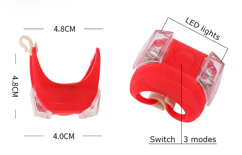 Mini Portable Bike Light Set - Bright LED Bicycle Headlight Taillight ...