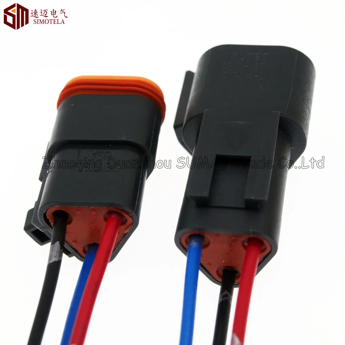 Black Deutsch DT06 3S And DT04 3P 3Pin Engine/Gearbox Waterproof ...