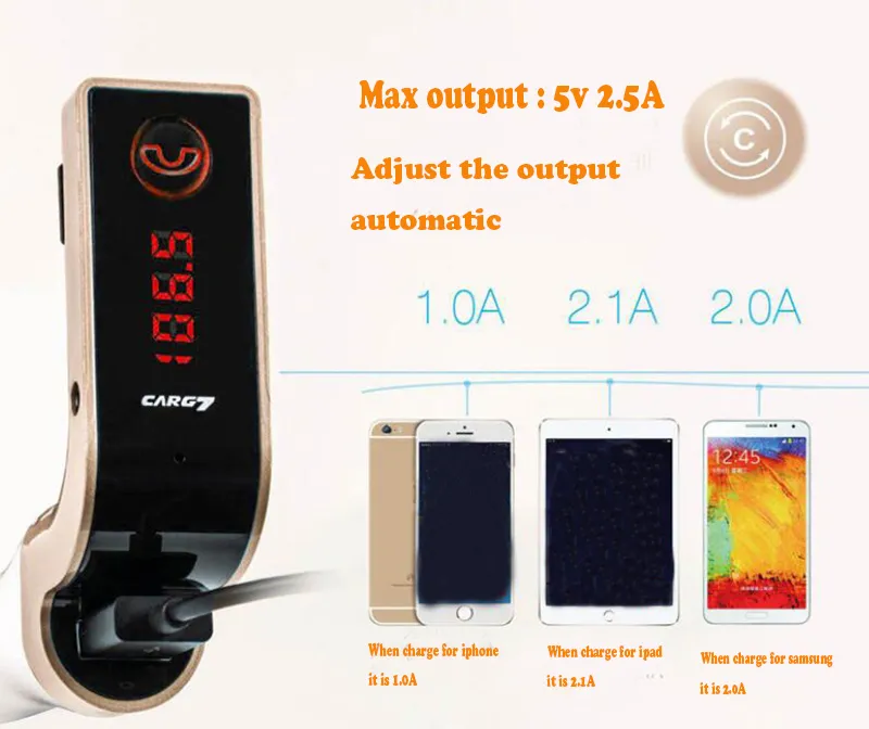 Car G7 Wireless Bluetooth FM Transmitter Modulator Car MP3 Player With ...