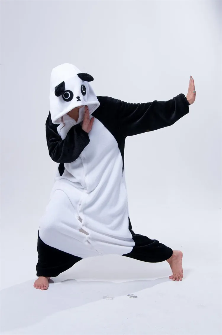JP Anime Couple Kungfu Panda Sleepsuit With Hoodie Unisex Adult Cosplay ...