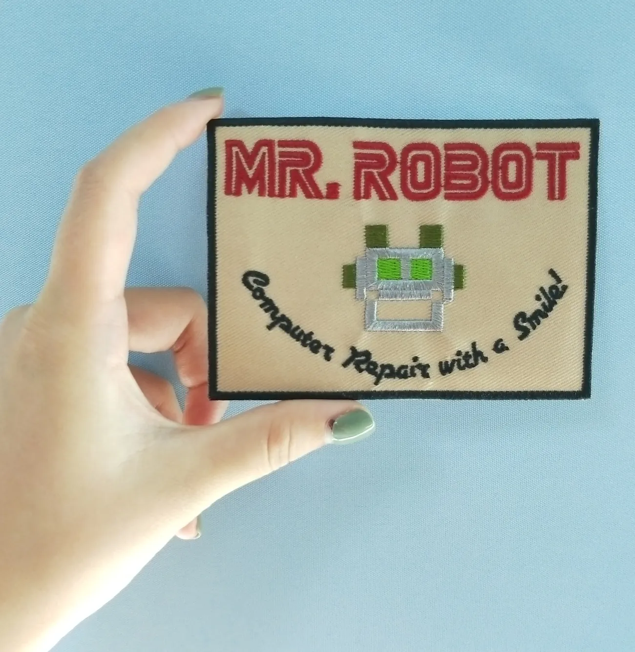 Hot Sale MR. ROBOT High Quality Embroidery Iron Sew On Heat Sealed ...