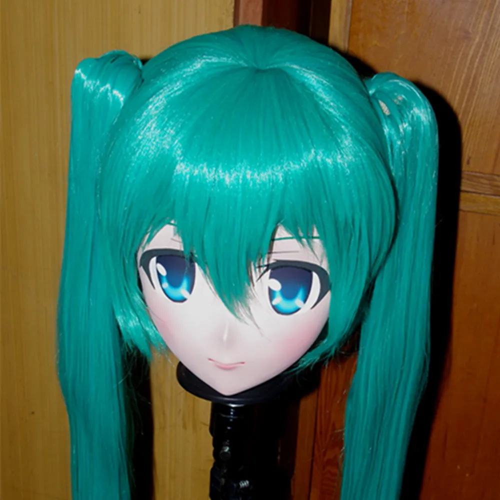 Full Head Female Anime Hair KIG Mask For Cosplay, Crossdressers, And ...