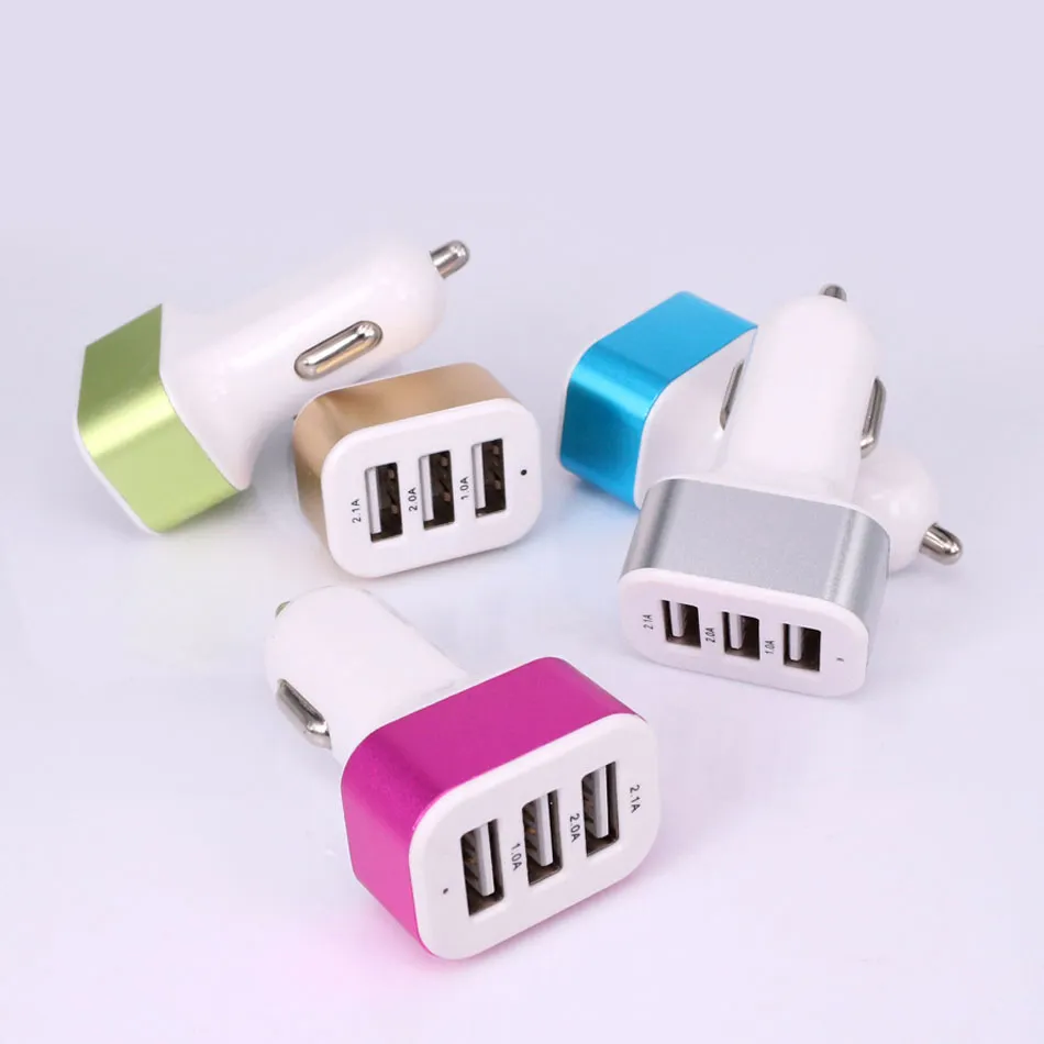 DHgate.com:Triple USB Car Charger Adapter, 3 Ports 2A 2.1A 1A Car ...