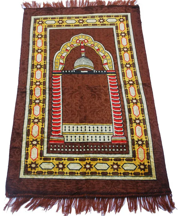 2017 Brand New 100x60cm Islamic Prayer Rug Musallah Muslim Pocket ...