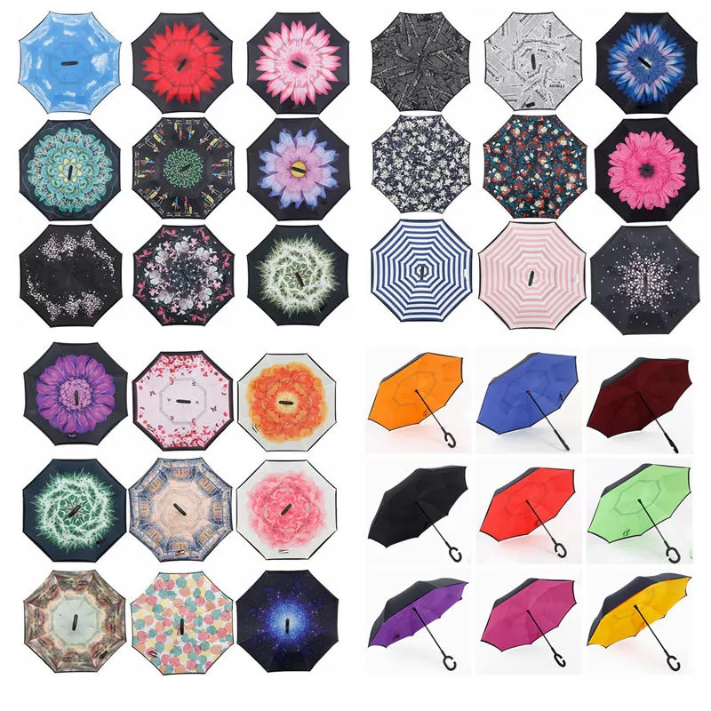 DHgate.com:Inverted Windproof Double-Layer Umbrella, Reverse Sun Rain ...