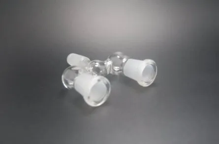 Wholesale Double Bowl And Wishbone Glass Splitter 3 Way Adapter Frosted ...