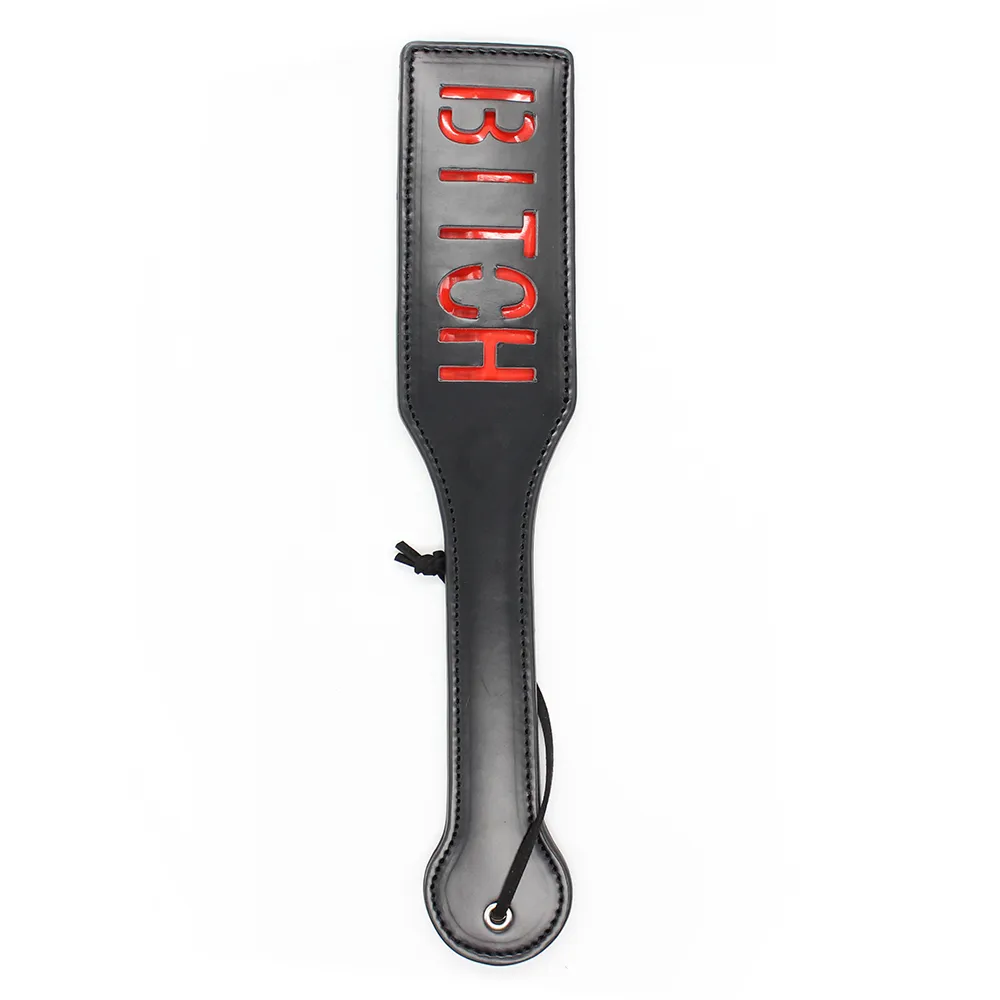 320mm Black Sm Flogger Spanking Paddle Ass Beat Submissive Slave Kinky