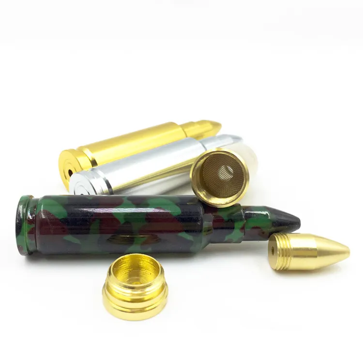 Wholesale Colours Bullet Aluminum Metal Smoking Pipe Mini Creative And ...