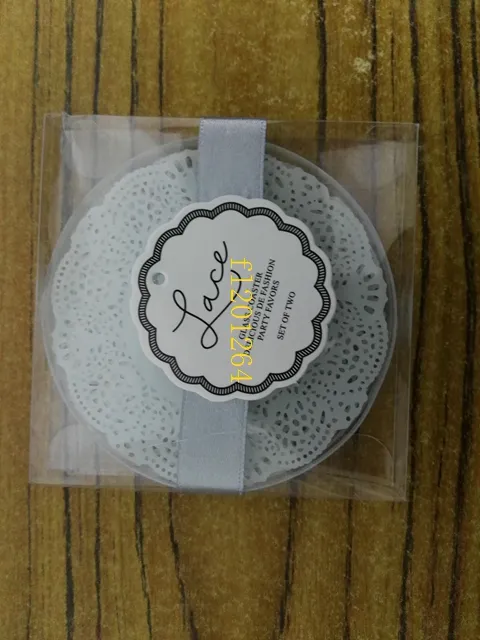 = Fedex Dhl Wedding Favors Gifts Lace Exquisite Frosted Glass Coasters ...
