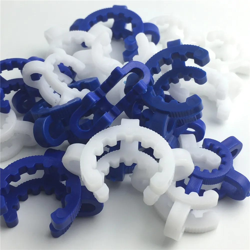 14mm 18mm Plastic Keck Clip With White Blue Laboratory Lab Clamp Clip ...
