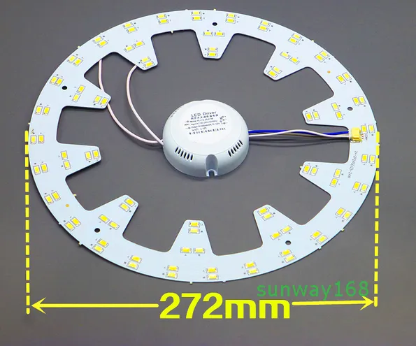 LED Circle Panel Light Round Ceiling Lamp With SMD 5730 LEDs 10W To 24W ...
