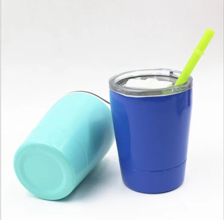 9oz Stainless Steel Wine Glasses Insulation Bilayer Portable Mini Beer ...