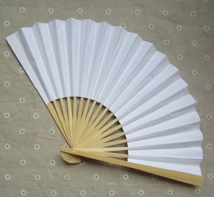 500 White Paper Hand Fans - Wedding Favors, Party Decorations, Bulk ...