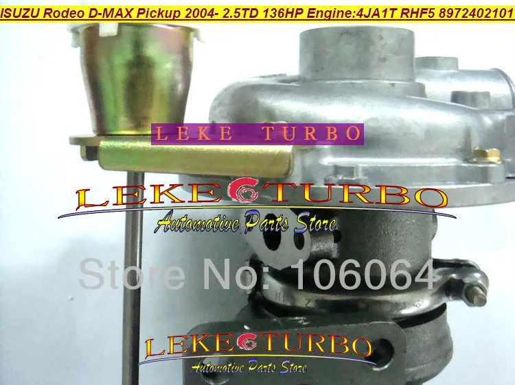 Turbo Cartridge CHRA RHF5 VIDA 8971856452 8972402101 For ISUZU D MAX ...