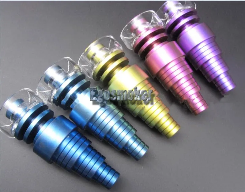 Anodized Colorful Gr2 Domeless Titanium Nail Smoking Accessory Quartz ...