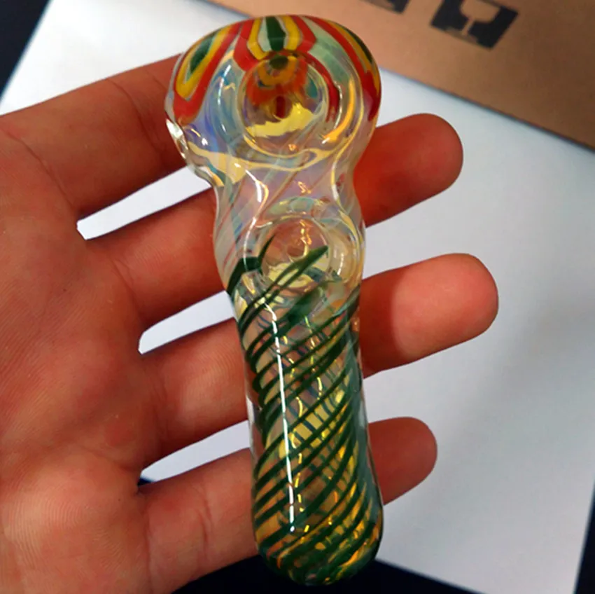 Glass Smoking Pipe Hand Blown Recycler Two Swirl Glass Bowl Hand Pipes ...