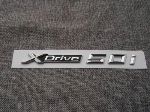 BMW XDrive 50i Rear Trunk Letter Emblems Decal Number Plate Stickers ...