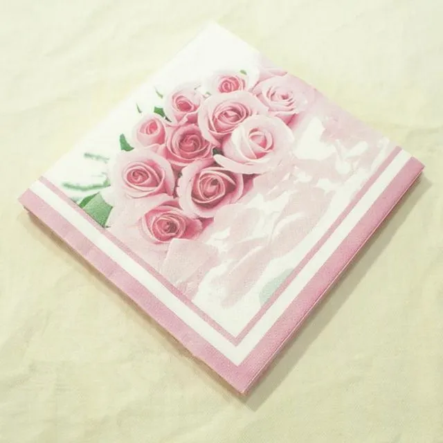 DHgate.com:100% Virgin Wood Napkins, 20pcs Pink Rose Color Napkin Paper ...