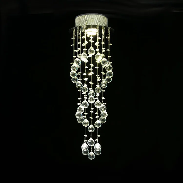 Modern Pendant Lighting Ceiling Lighting Crystal Ball Chandelier Spiral ...