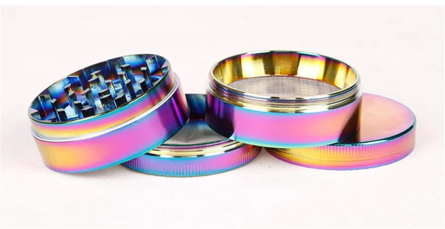 2024 Rainbow Metal CNC SharpStone Grinder | 4 Layer Zinc Alloy Herb ...