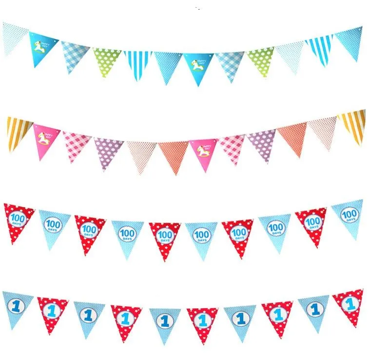 Paperboard Bunting Banner Vintage Wedding Hanging Decoration Cartoon ...