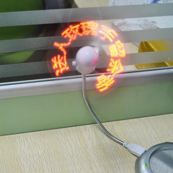 USB LED Light Fan DIY Programmable Text, Customize Messages & Greetings ...