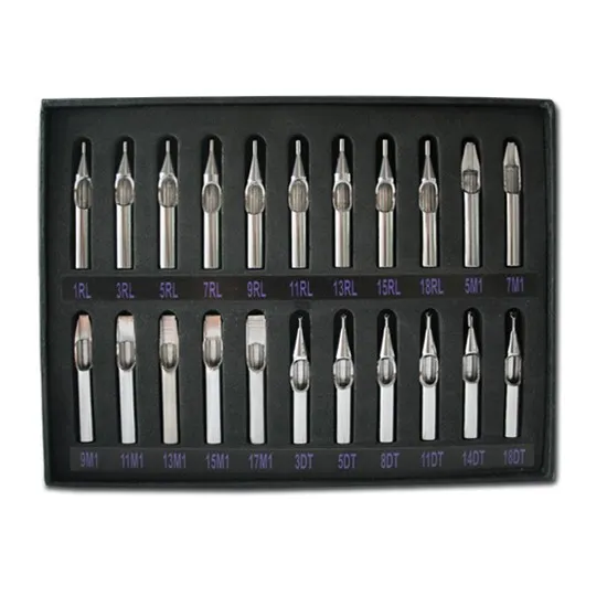 DHgate.com:22-Piece 304 Stainless Steel Tattoo Needle Nozzle Tips Set ...