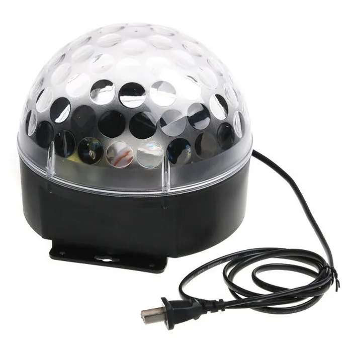 Voice Activated RGB LED Crystal Magic Ball Stage Lighting Effect Mini ...