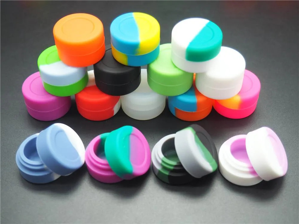Silicone Containers 3ml Nonstick Smoking Container Jars Dab Wax Jar ...