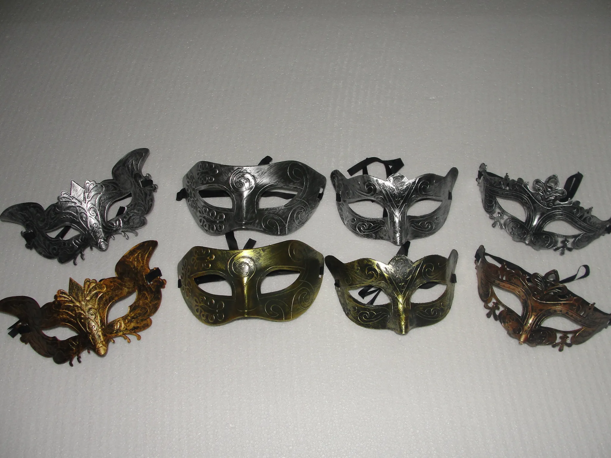Retro Greco Roman Fox Butterfly Dance Fairy Metal Mask In Golden/Silver ...