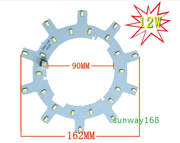 LED Circle Panel Light Round Ceiling Lamp With SMD 5730 LEDs 10W To 24W ...