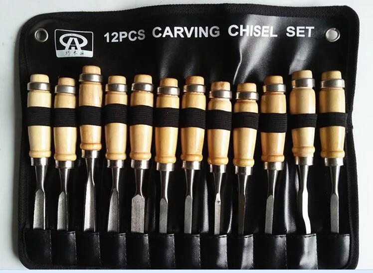 DHgate.com:12Pcs Professional Wood Carving Hand Chisel Set for ...