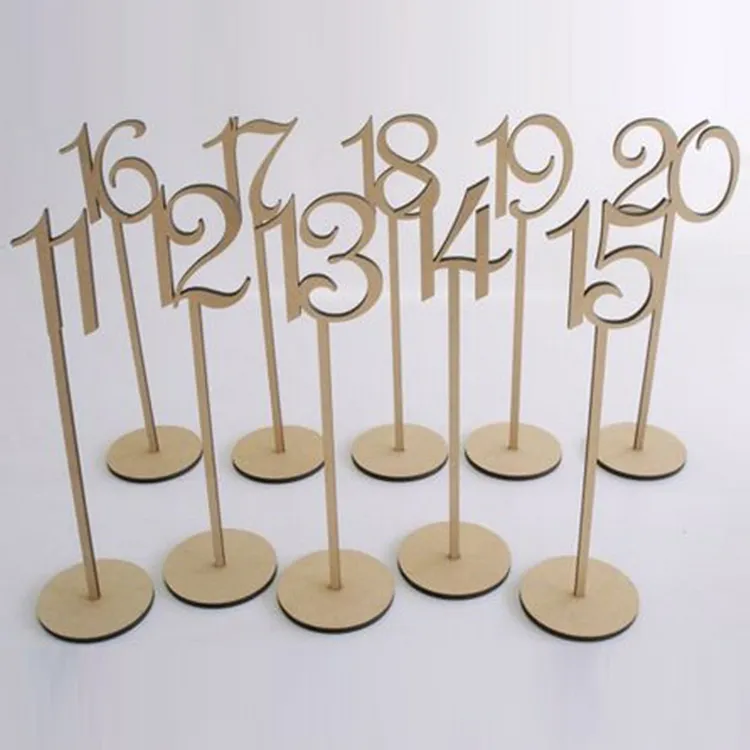 Wedding Table Number Stands For Wedding: Rustic Hessian Wooden Table ...