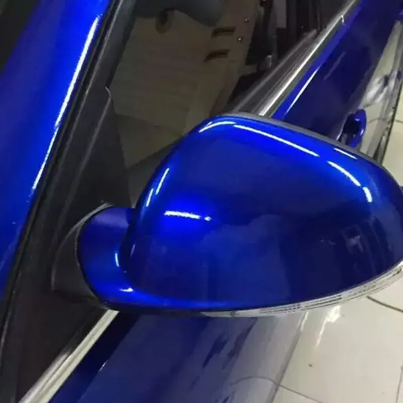 Metallic Blue Car Wrap: Premium High Gloss Automotive Vinyl Film, Dark ...