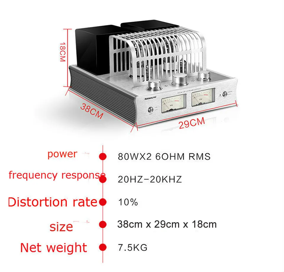 Nobsound DX 925 HiFi Hybrid Single Ended Class A Power Amp With ...