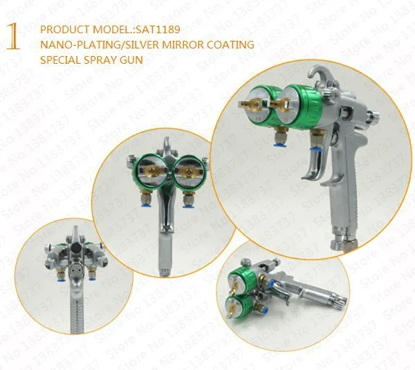 Dual Head Spray Gun Ryu Paint Spray Gun Ryu Air Compressor 1.2 1.4mm ...