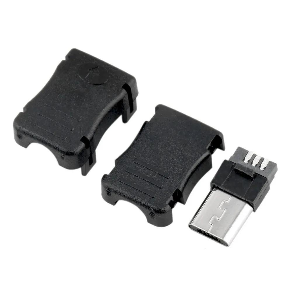 Male Plug Connector Kit: 3 IN 1 MK5P Micro USB 5 Pin T Port Connector ...