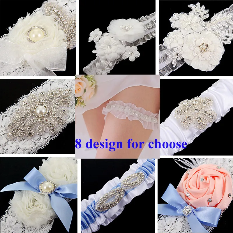 DHgate.com:8 Styles Bridal Lace Garters with Crystal Beads, Sexy ...