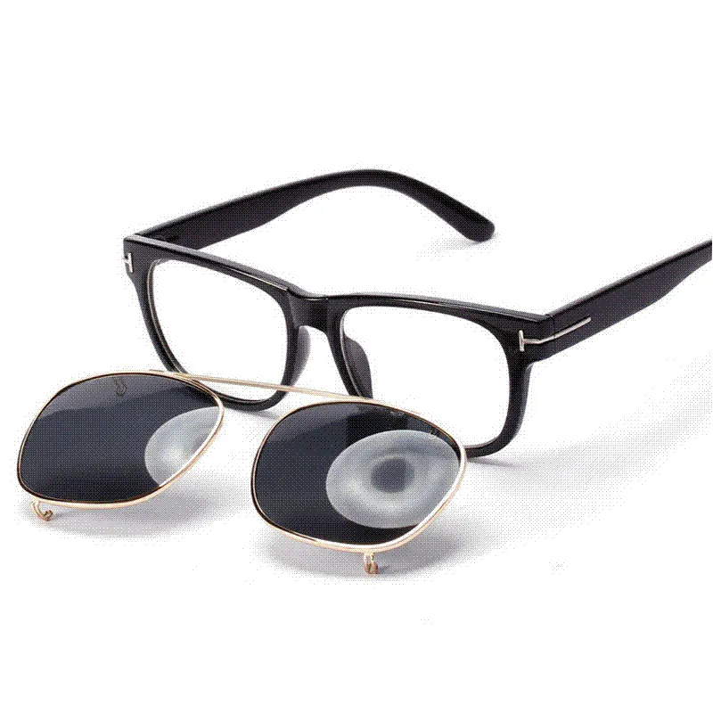 Sunglasses Men Vintage Steampunk Clip On Shades Flip Up Sunglass