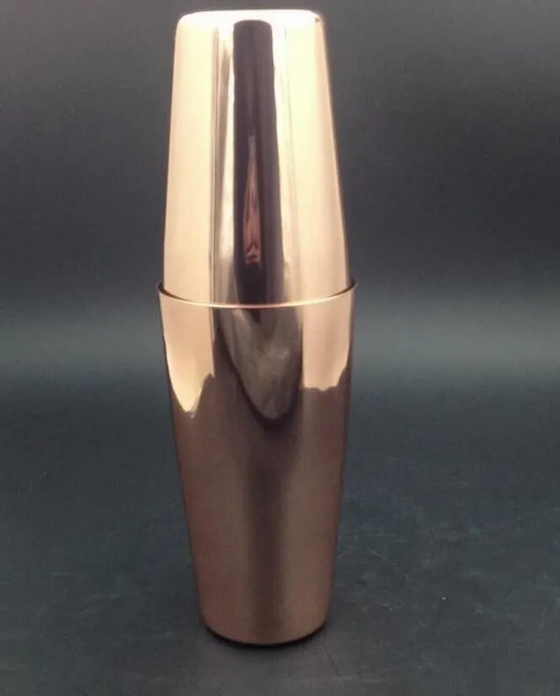 Premium Boston Cocktail Shaker Set - Copper Plated Cups & Stainless ...