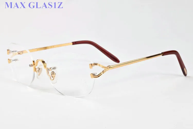 Rimless Clear Pilot Sunglasses, Vintage Sports Fashion For Men & Women ...