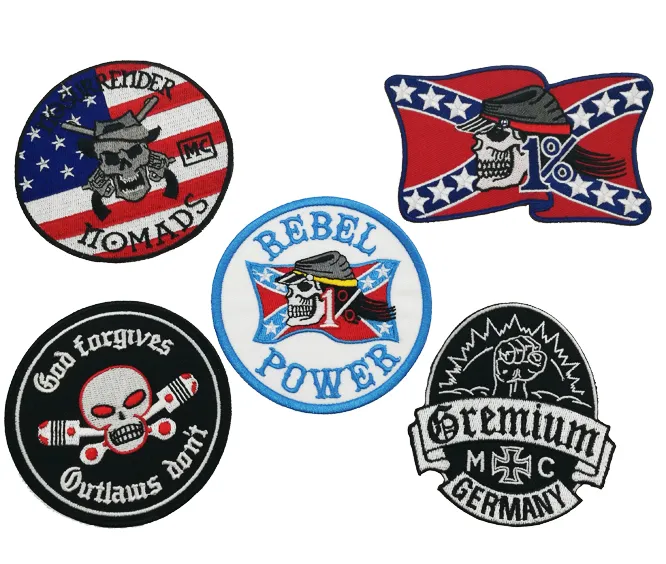 Embroidered Iron On Patches Detailed Badges For Motorcycle Jackets ...