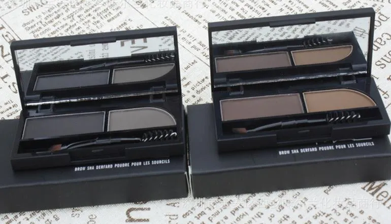 Eyebrow Powder Palette Compact Shaping Makeup With Black Flat Angled ...