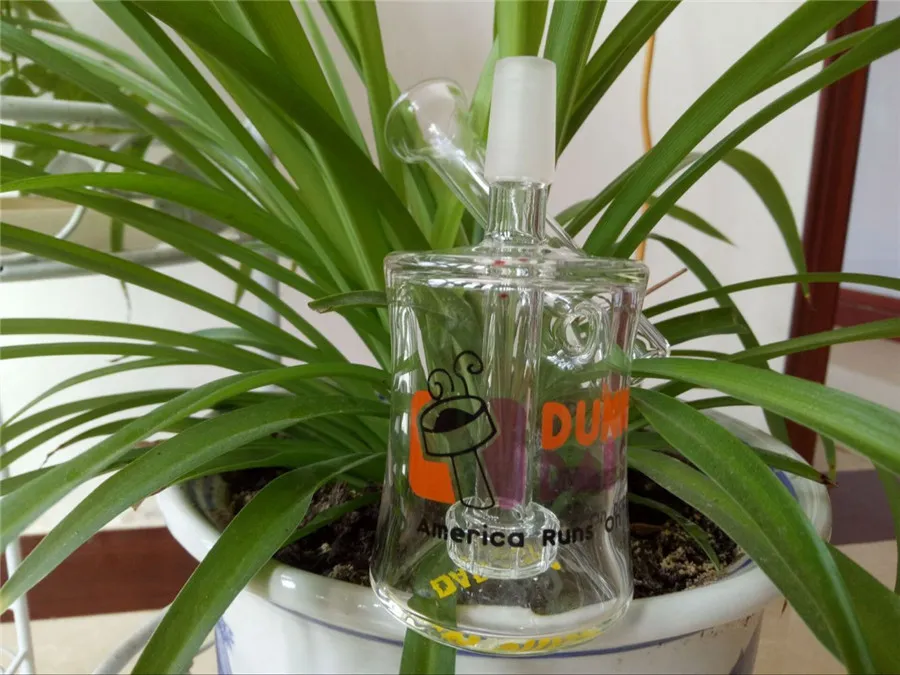 Dunkin Dabs American Runs On Dabs Mini Glass Bong Water Smoking Pipes ...
