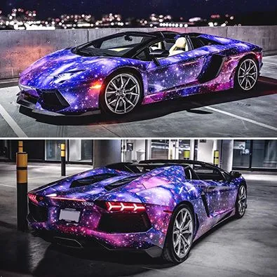 Galaxy Vinyl Wrap Stickerbomb Starry Sky Vinyl Car Wrap Film Sticker ...