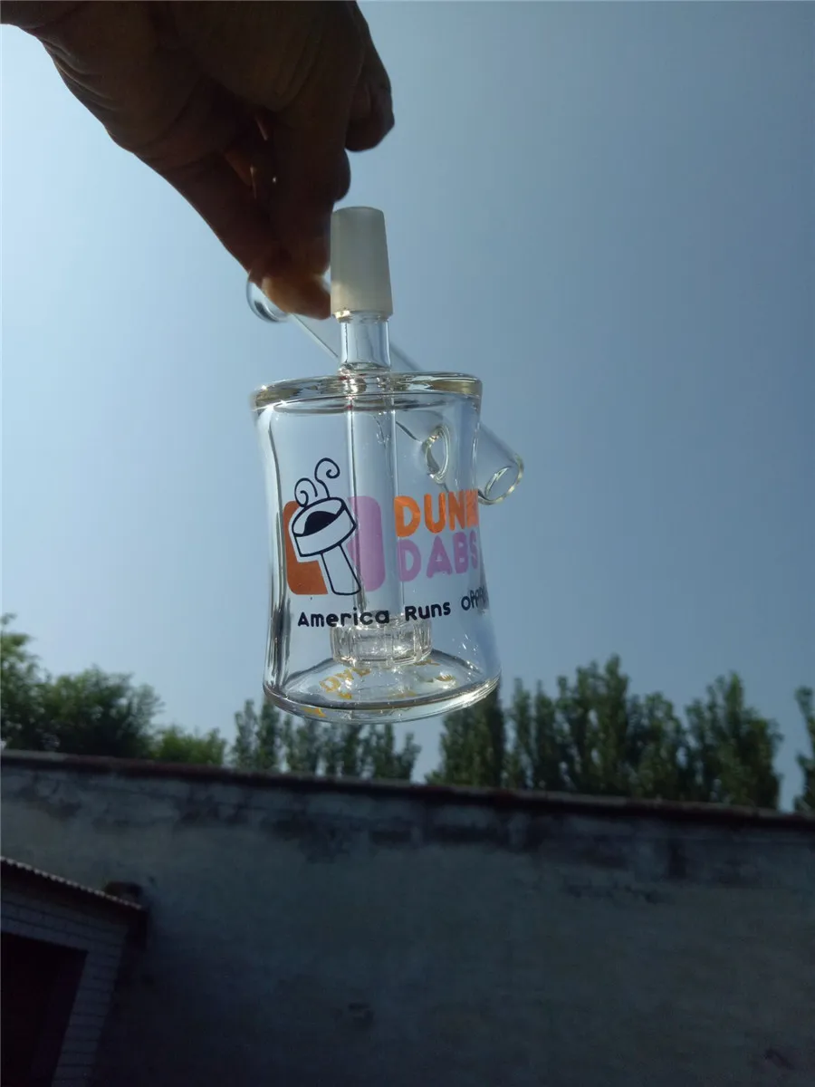 American Dabs Mini Bong Dunkin Dabs Glass Water Pipe W/ Ash Catcher ...