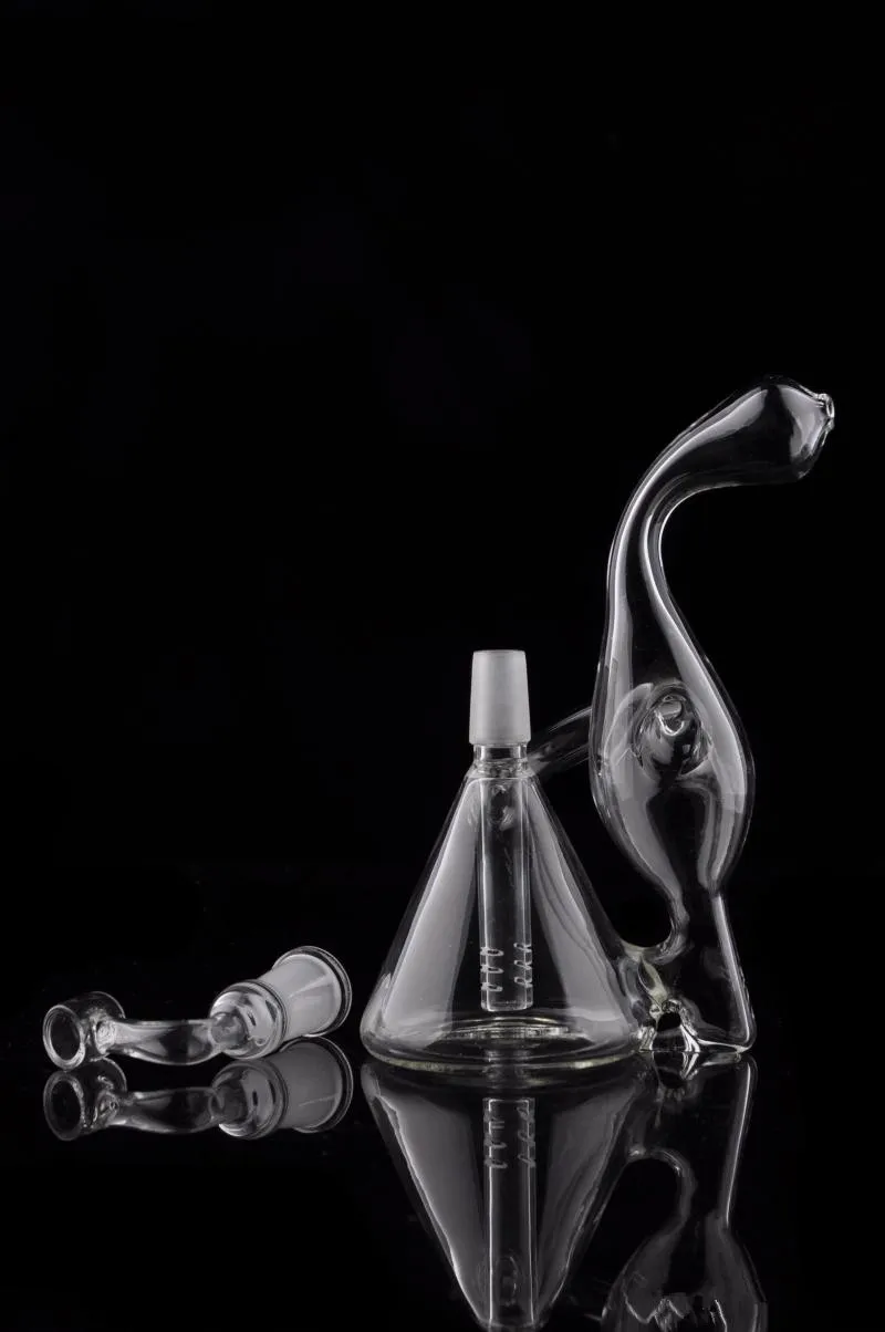 Wholesale Mini Hand Blown Glass Beaker Recycler Smoking Bong With ...
