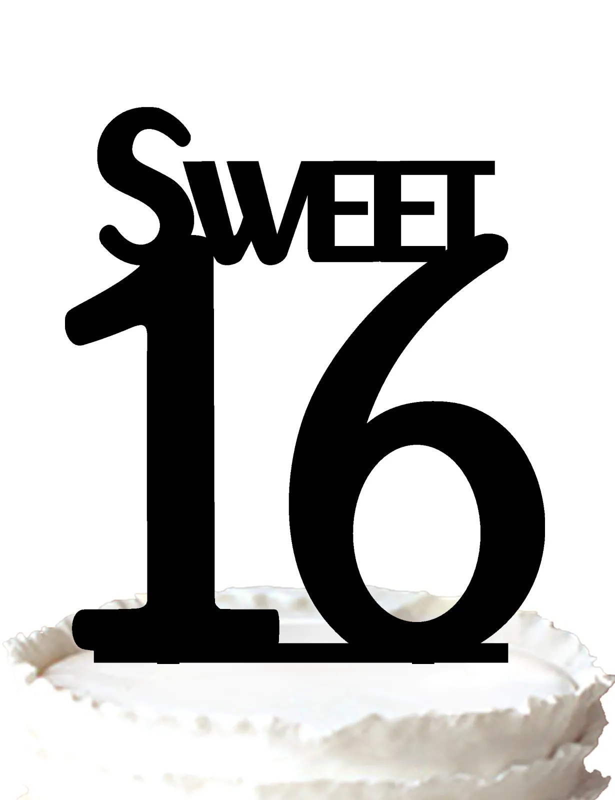Sweet 16 Party Accessories, Acrylic Sweet Sixteen Cake Topper For 16th ...