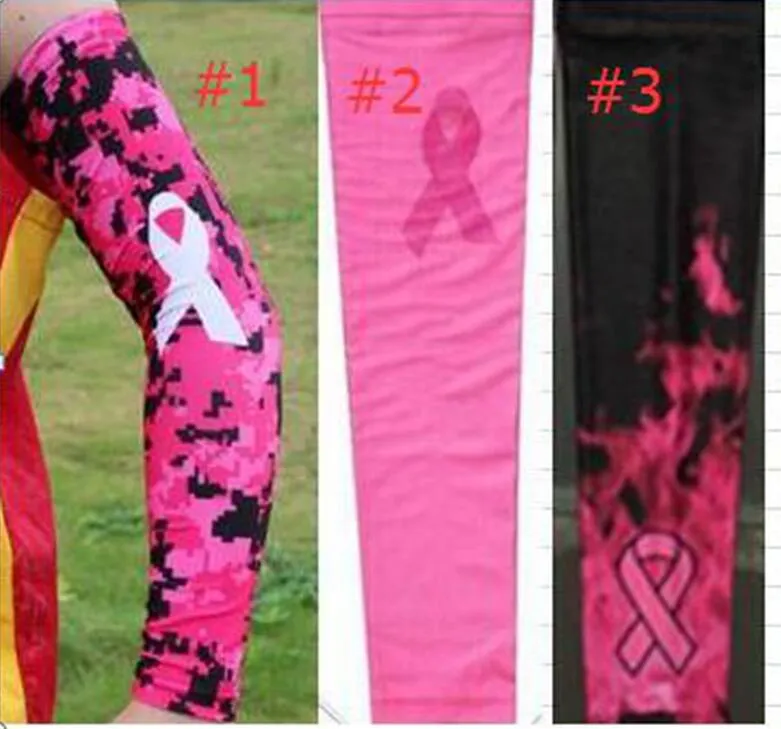 Pink Ribbon Compression Arm Sleeve - Breast Cancer Awareness & Survivor ...
